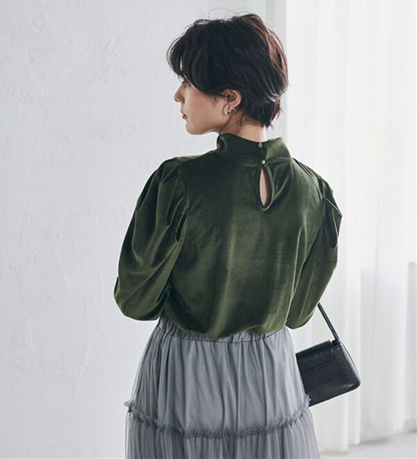 ベロアパワショルハイネックプルオーバー - ベルーナ【公式】