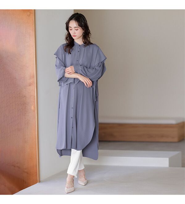 ヨーク重ね使い深スリットシャツチュニック - ベルーナ【公式】