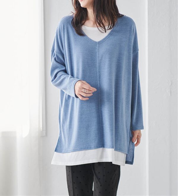 レイヤード風ニットソーチュニック - ベルーナ【公式】