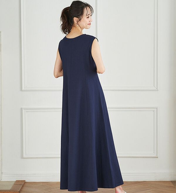 【丈が選べる】綿100％フレアーロングワンピース(身丈115cm・125cm) - ベルーナ【公式】