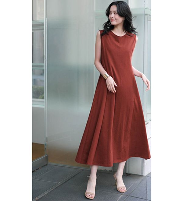 【丈が選べる】綿100％フレアーロングワンピース(身丈115cm・125cm) - ベルーナ【公式】