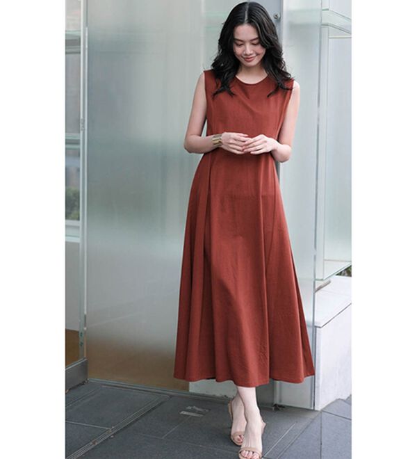 【丈が選べる】綿100％フレアーロングワンピース(身丈115cm・125cm) - ベルーナ【公式】