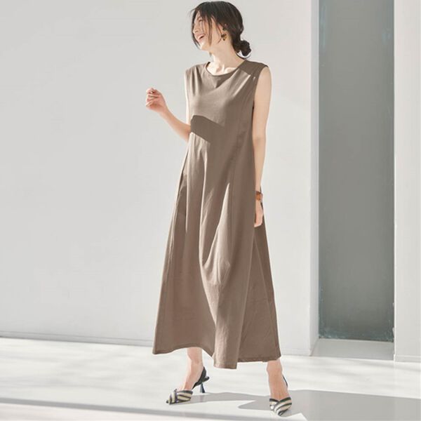 【丈が選べる】綿100％フレアーロングワンピース(身丈115cm・125cm) - ベルーナ【公式】