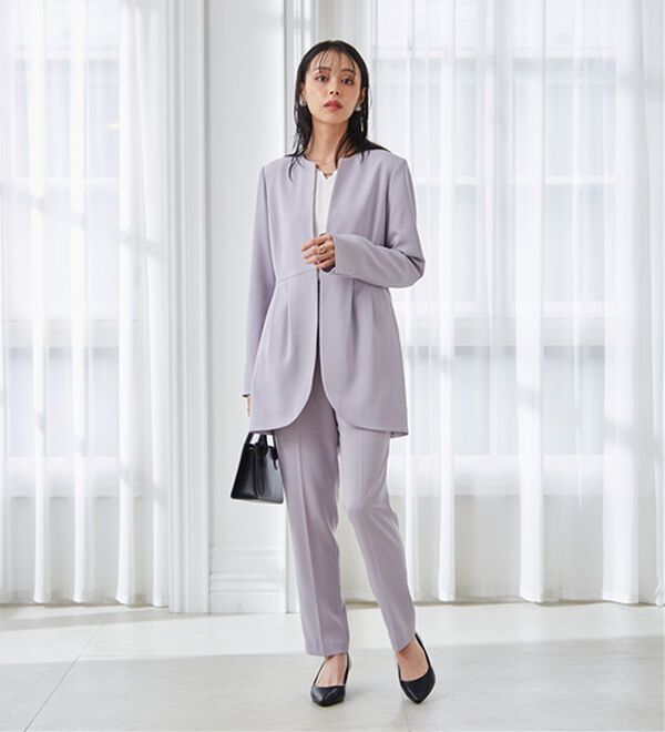 2点セット＞ラウンドヘムジャケットセットアップ - ベルーナ【公式】