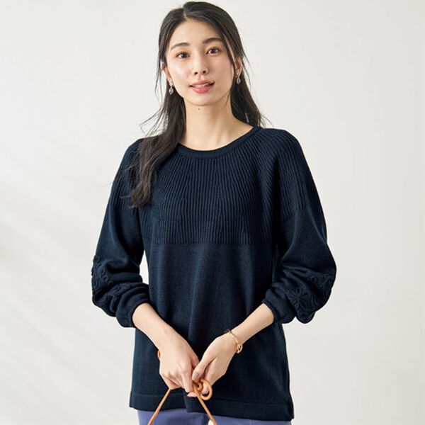 コード刺しゅうニットプルオーバー - ベルーナ【公式】