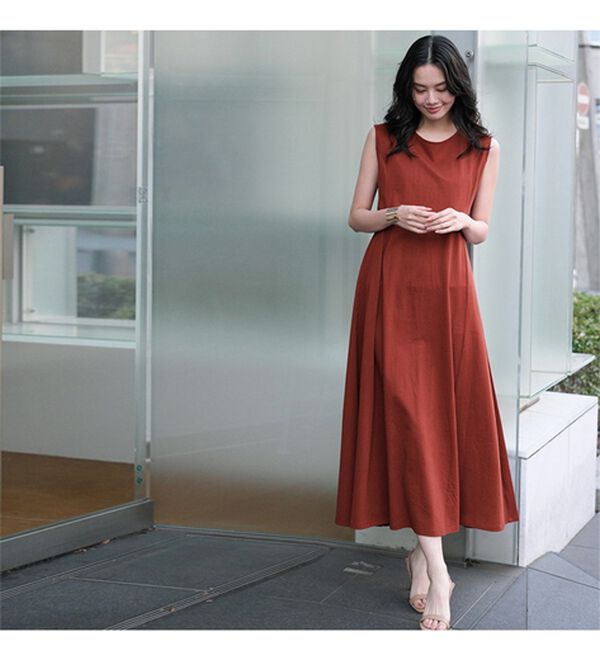 【丈が選べる】綿100％フレアーロングワンピース(身丈115cm・125cm) - ベルーナ【公式】